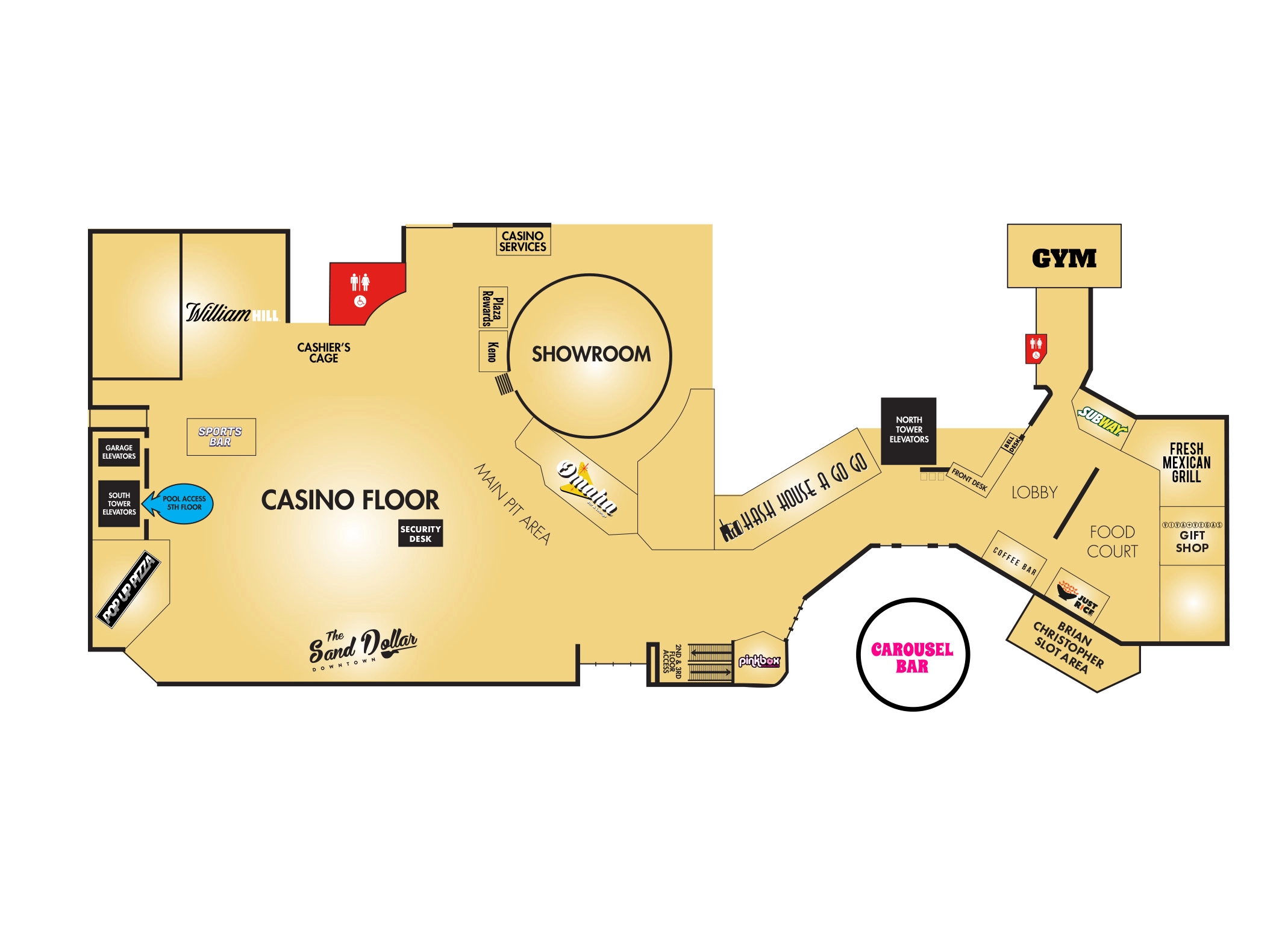 Property Map | Plaza Hotel & Casino